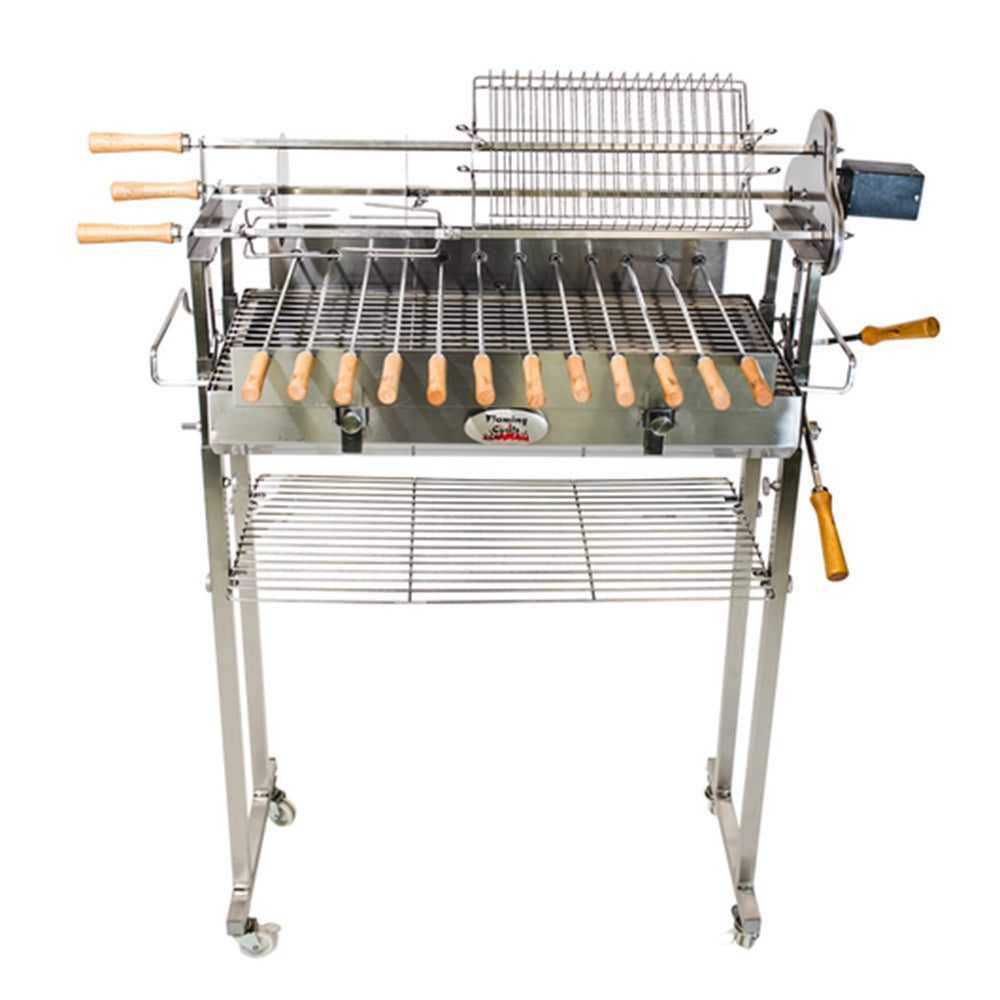 FLAMING COALS CYPRUS SPIT ROASTER STAINLESS STEEL — Barbecue Bazaar